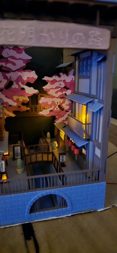 Japanese Alleyway Book Nook - Free 3D Print Model - MakerWorld