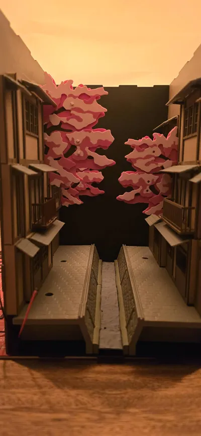 Japanese Alleyway Book Nook - Free 3D Print Model - MakerWorld