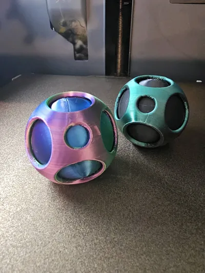 Spinning Sphere Inside Sphere Fidget Toy - Free 3D Print Model - MakerWorld