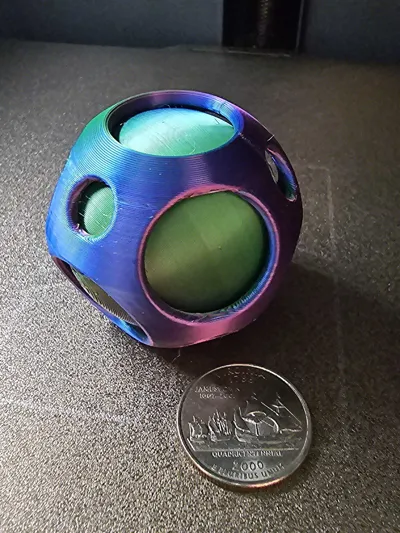 Spinning Sphere Inside Sphere Fidget Toy - Free 3D Print Model - MakerWorld