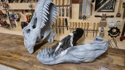 super large T-Rex skull - 600 mm - Free 3D Print Model - MakerWorld