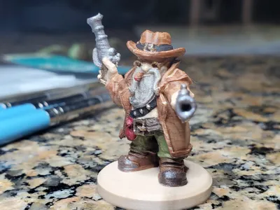 Dwarf gunslinger dnd miniature Remixed by Darkwing - MakerWorld