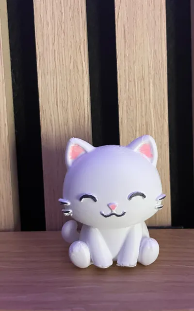 Cute Chibi Kawaii Cat Figurine - Free 3D Print Model - MakerWorld