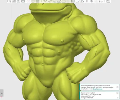 Muscular Frog figurine funny meme figure - Free 3D Print Model - MakerWorld