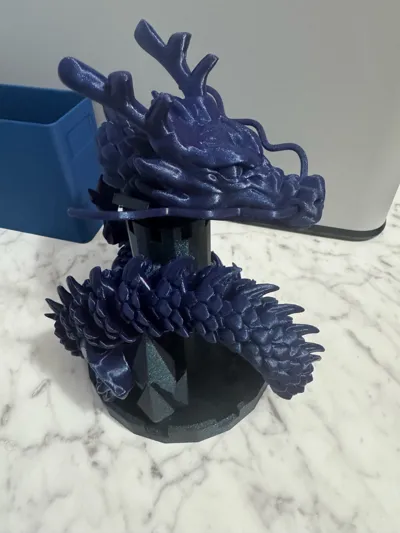 CRYSTAL DRAGON STAND - Free 3D Print Model - MakerWorld