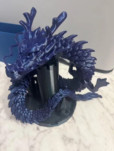 CRYSTAL DRAGON STAND - Free 3D Print Model - MakerWorld