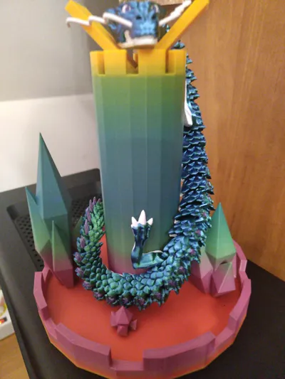 CRYSTAL DRAGON STAND - Free 3D Print Model - MakerWorld