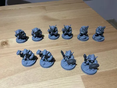 Fast 5 Goblin Supportless Miniature Pack. - Free 3D Print Model ...