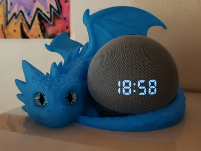Magical Dragon Alexa Echo Dot - Homepod mini - Free 3D Print Model ...