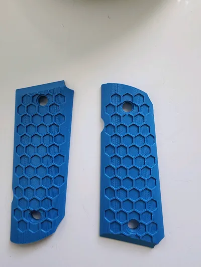1911 Officer Size Grips Honeycomb Pattern by Gumby MakerWorld: Download ...
