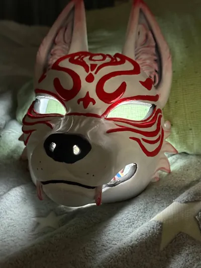 Kitsune cosplay mask - Free 3D Print Model - MakerWorld