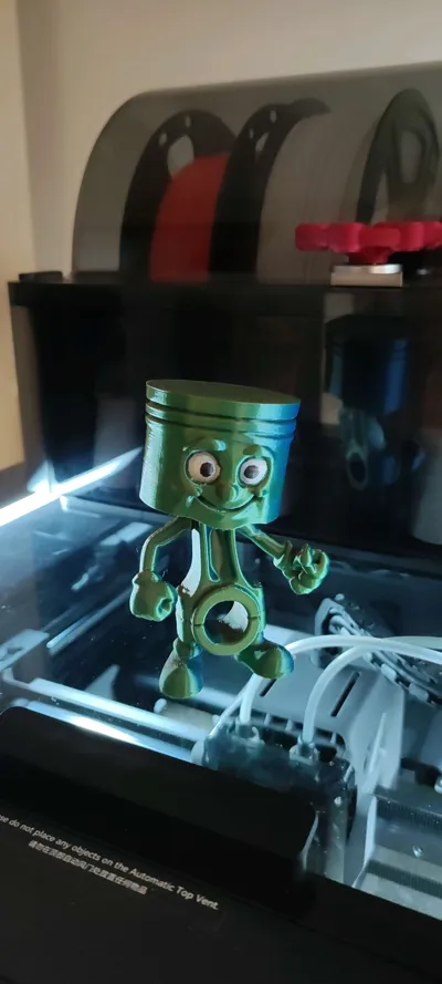 Animated Piston Man by motero 3D MakerWorld: Download Free 3D Models