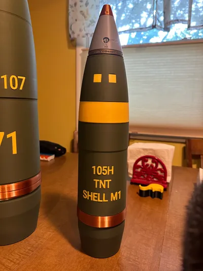 Life-Size 105mm Artillery Shell | High Detail by Rexi Labs MakerWorld ...