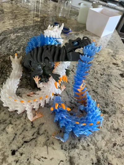 Flexi Skeleton Godzilla - Free 3D Print Model - MakerWorld
