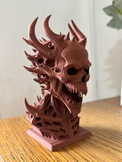 Thorned Revenant skull bust - Free 3D Print Model - MakerWorld