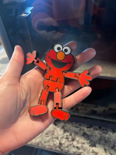 Elmo Flexi Toy – Articulated Character Print - Free 3D Print Model ...