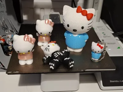 Knitted Hello Kitty - Free 3D Print Model - MakerWorld