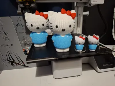 Knitted Hello Kitty - Free 3D Print Model - MakerWorld