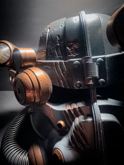 Fallout T45 Helmet (wearable) - Free 3D Print Model - MakerWorld