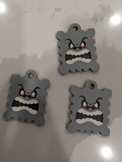 Mario Thwomp keychain by nicodeimos - MakerWorld