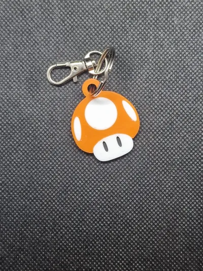 Mario mushroom keychain by nicodeimos - MakerWorld