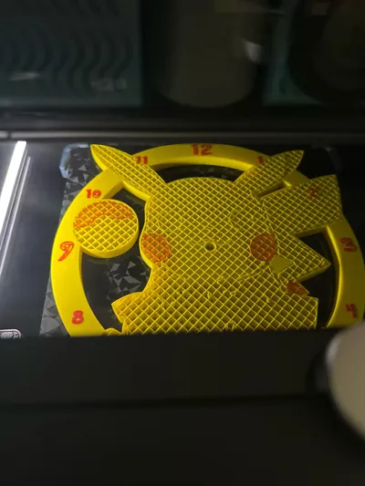 Pikachu Pokemon Clock by midar3d MakerWorld: Download Free 3D Models