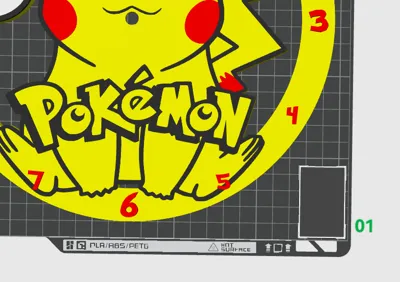 Pikachu Pokemon Clock by midar3d MakerWorld: Download Free 3D Models
