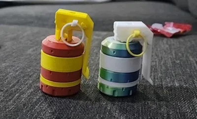 Fidget-Fuse Grenade 5-in-1 Snap-Fit Fidget Toy - Free 3D Print Model ...