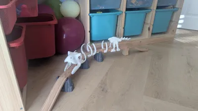 T-Rex skeleton for wooden train - Brio, Ikea, etc - Free 3D Print Model ...