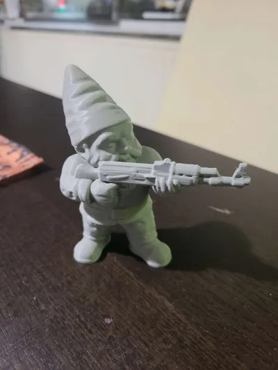 AK47 Rifle Garden Gnome - Free 3D Print Model - MakerWorld
