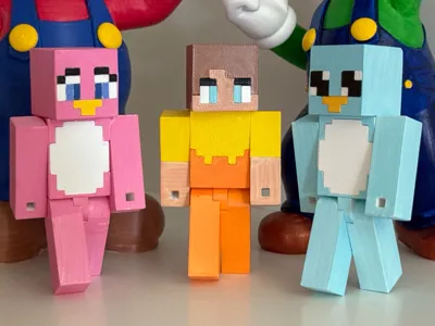Milo and Chip Minecraft figures - Free 3D Print Model - MakerWorld