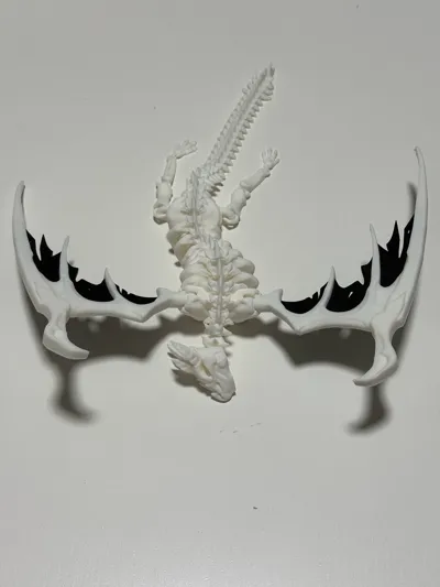 Hollow Wing the Bone Wyvern by Deus Cat MakerWorld: Download Free 3D Models