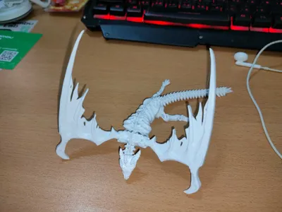 Hollow Wing the Bone Wyvern by Deus Cat MakerWorld: Download Free 3D Models