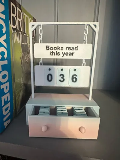 Hanging (Book) Counter with Number Storage - Free 3D Print Model ...