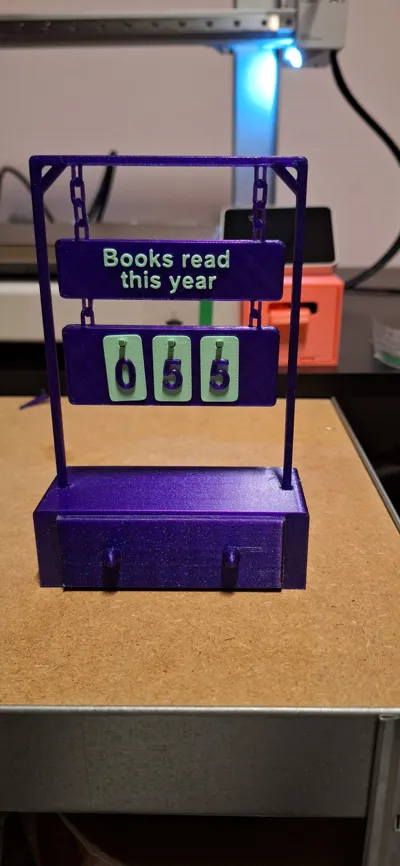 Hanging (Book) Counter with Number Storage - Free 3D Print Model ...