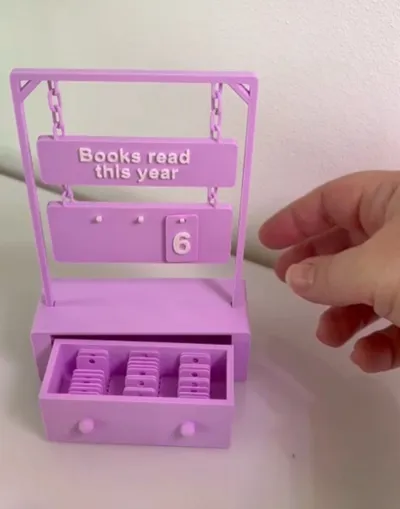 Hanging (Book) Counter with Number Storage by kariprints3d MakerWorld ...
