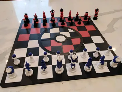 Pokemon Chess Set - Free 3D Print Model - MakerWorld