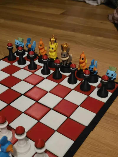 Pokemon Chess Set - Free 3D Print Model - MakerWorld