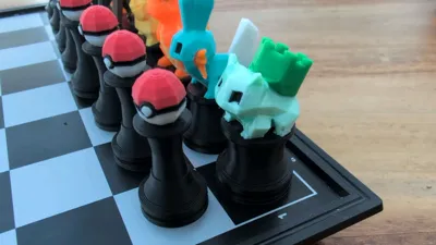 Pokemon Chess Set Remixed by Sifusan MakerWorld: Download Free 3D Models