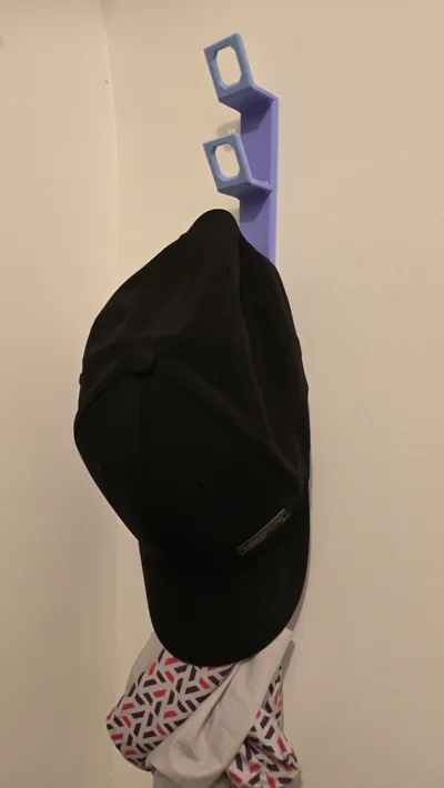 Hat / Cap hooks, wall mount storage for your hats, cap holder by TDH 3DP MakerWorld: Download ...