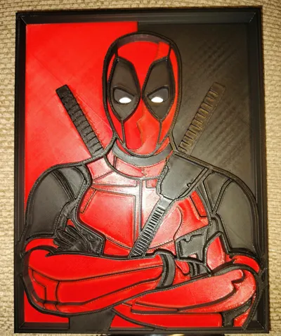 Deadpool 4 Color Mandala by Jamboodle - MakerWorld