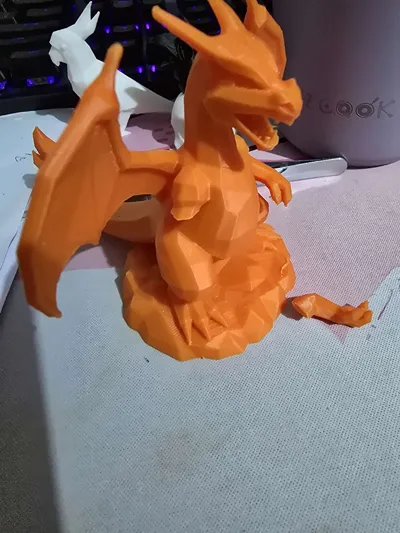 Low poly sharp charizard - Free 3D Print Model - MakerWorld