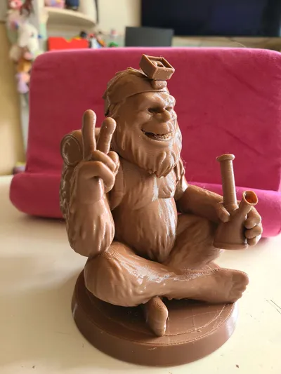 Sasquatch with Bong - Free 3D Print Model - MakerWorld