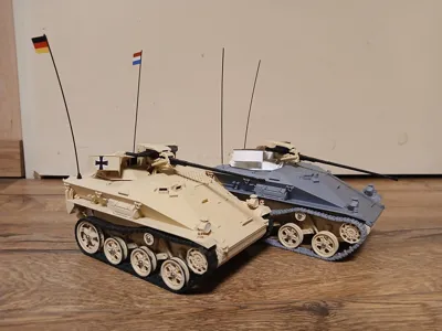 CyberBrick Wiesel Mk20 & 1A4 武器运载车 - 免费 3D 打印模型 - MakerWorld