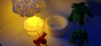Nuclear Mushroom Cloud [LED Tea Light Candle Lamp] - Free 3D Print ...