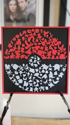 Pokeball - HueForge by Think3D - MakerWorld