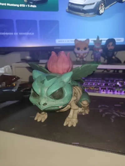 Ivysaur Pokemon Skeleton Stylized kawaii cute - Free 3D Print Model ...