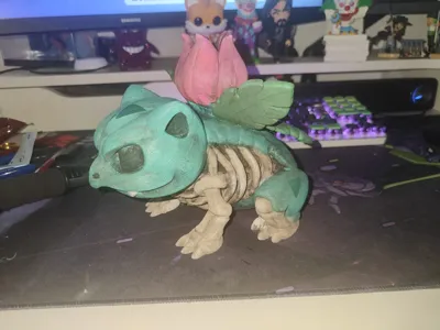 Ivysaur Pokemon Skeleton Stylized kawaii cute - Free 3D Print Model ...
