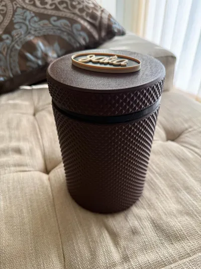 Large Rugged Knurled Coffee Vault With TPU Seal - Free 3D Print Model ...