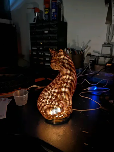 Cat lamp for LED Lamp Kit by DrejkCZ MakerWorld: Download Free 3D Models
